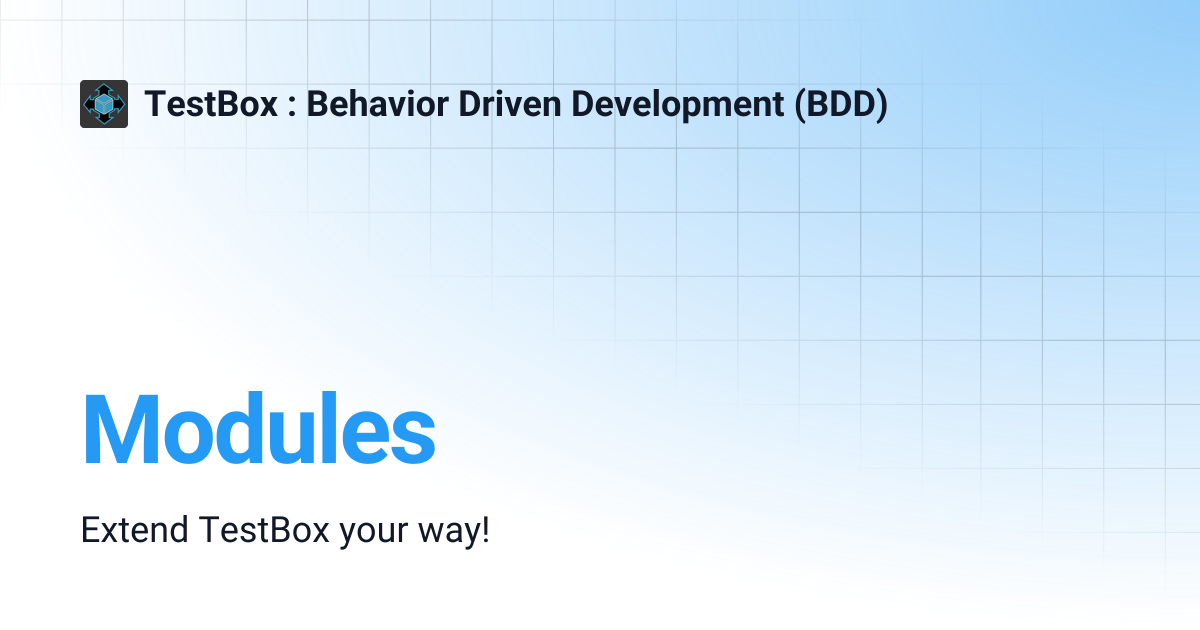 Modules Testbox Behavior Driven Development Bdd 4008